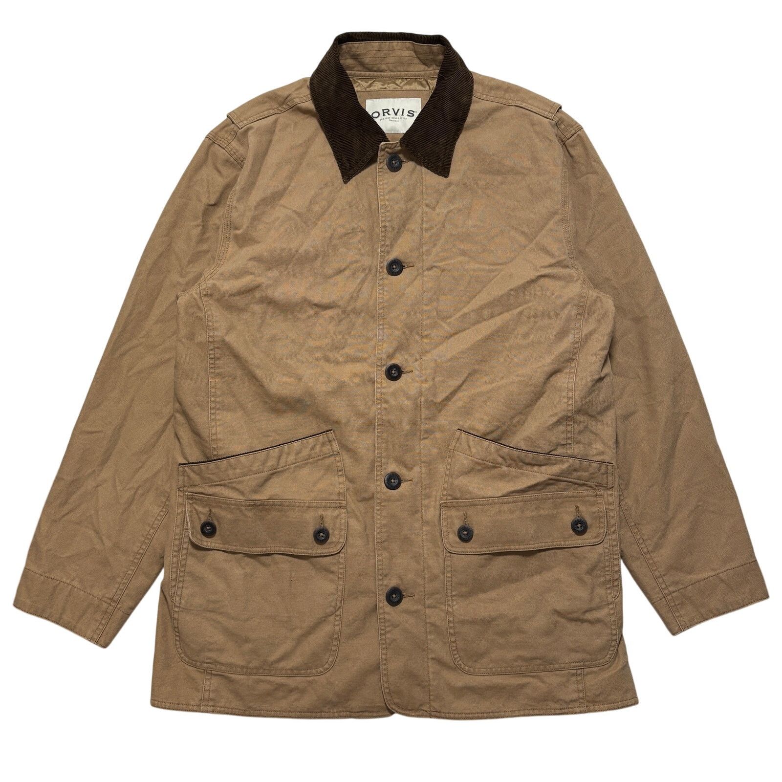 Orvis Orvis Corduroy Collar Chore Jacket Barn Coat Tan Men's L | Grailed