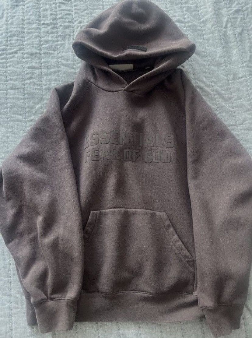 Essentials × FOG × Fear of God Fear of God Essentials Hoodie Plum | Grailed