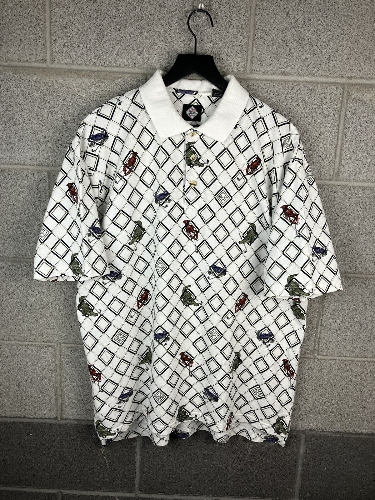 Vintage Vintage Tabasco Cajun Crawfish Alligator Knit Polo Shirt | Grailed