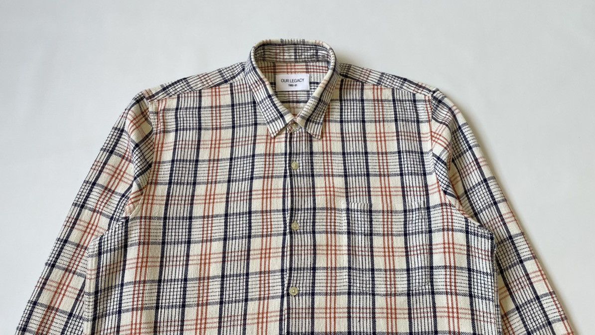 Our Legacy Pilled Cotton Grunge Check Flannel Shirt | Grailed