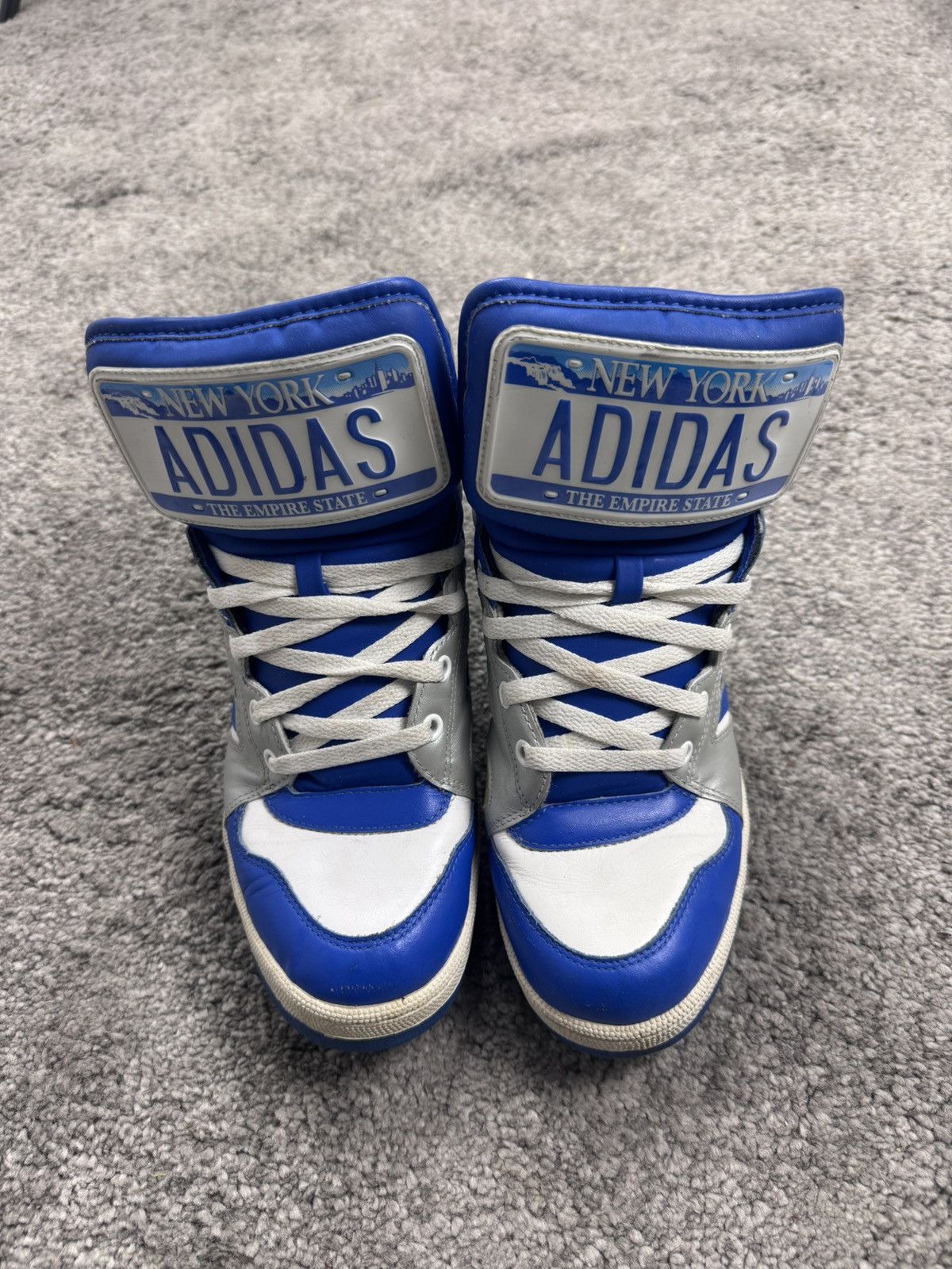 Adidas × Jeremy Scott 2010 JS New York license plate size 10US | Grailed