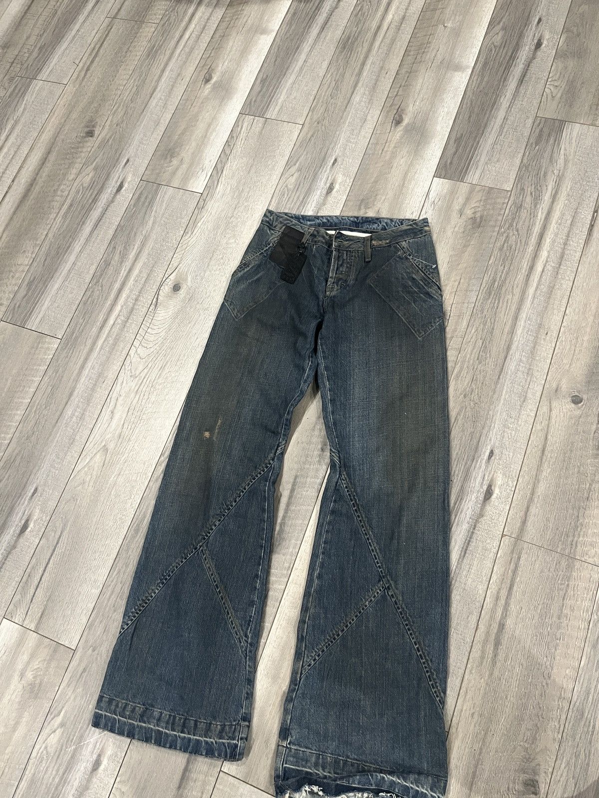 Rick Owens × Rick Owens Drkshdw rick owens slab denim - diamond cut ...