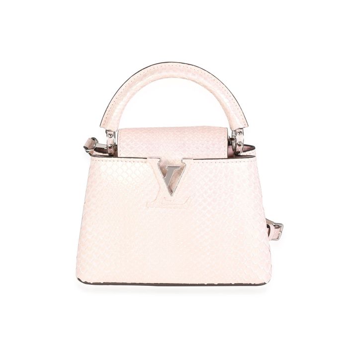 Louis Vuitton Louis Vuitton Iridescent Pink Python Mini Capucines | Grailed