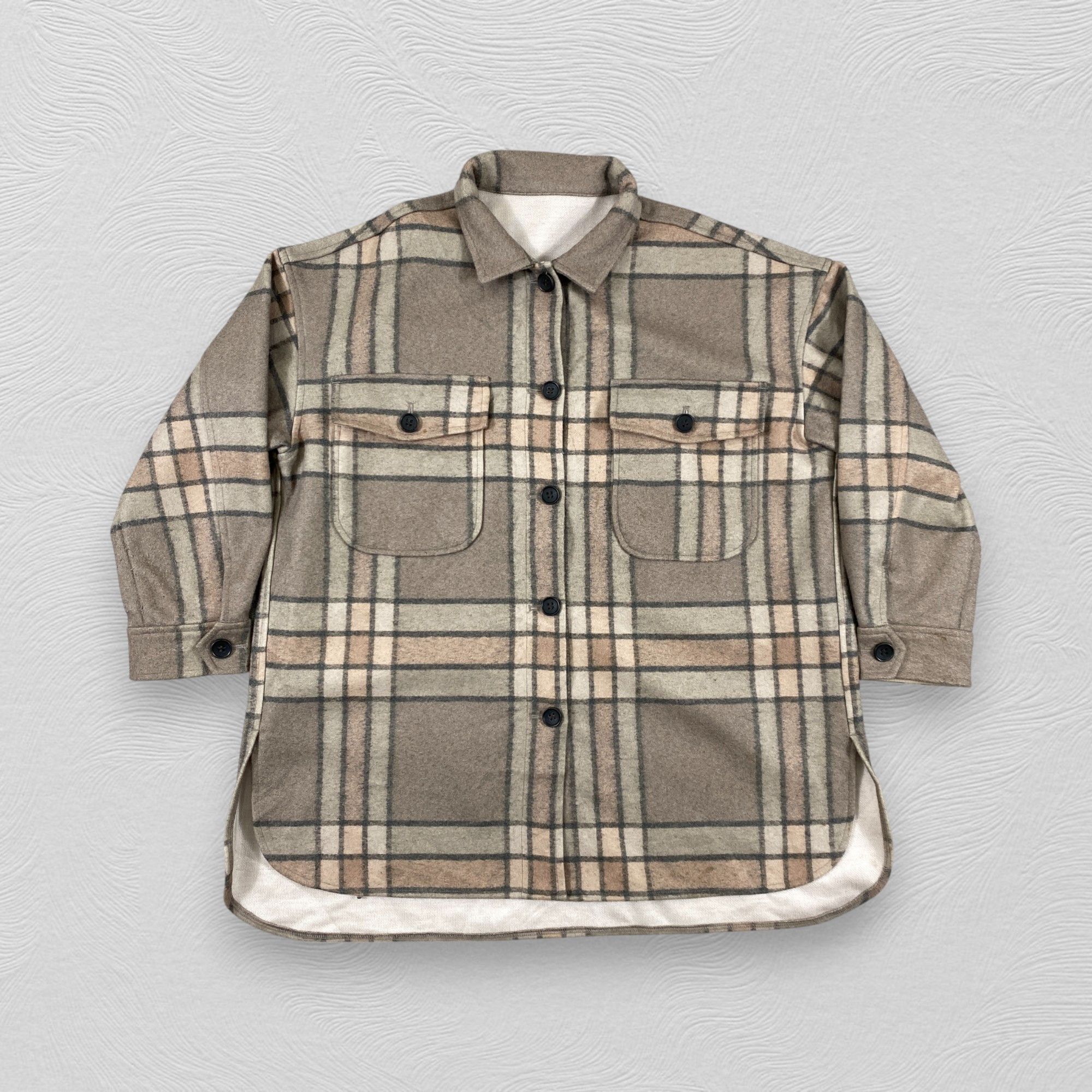 Japanese Brand × Streetwear Japanese Brand Flannel Wool Button Jacket ...