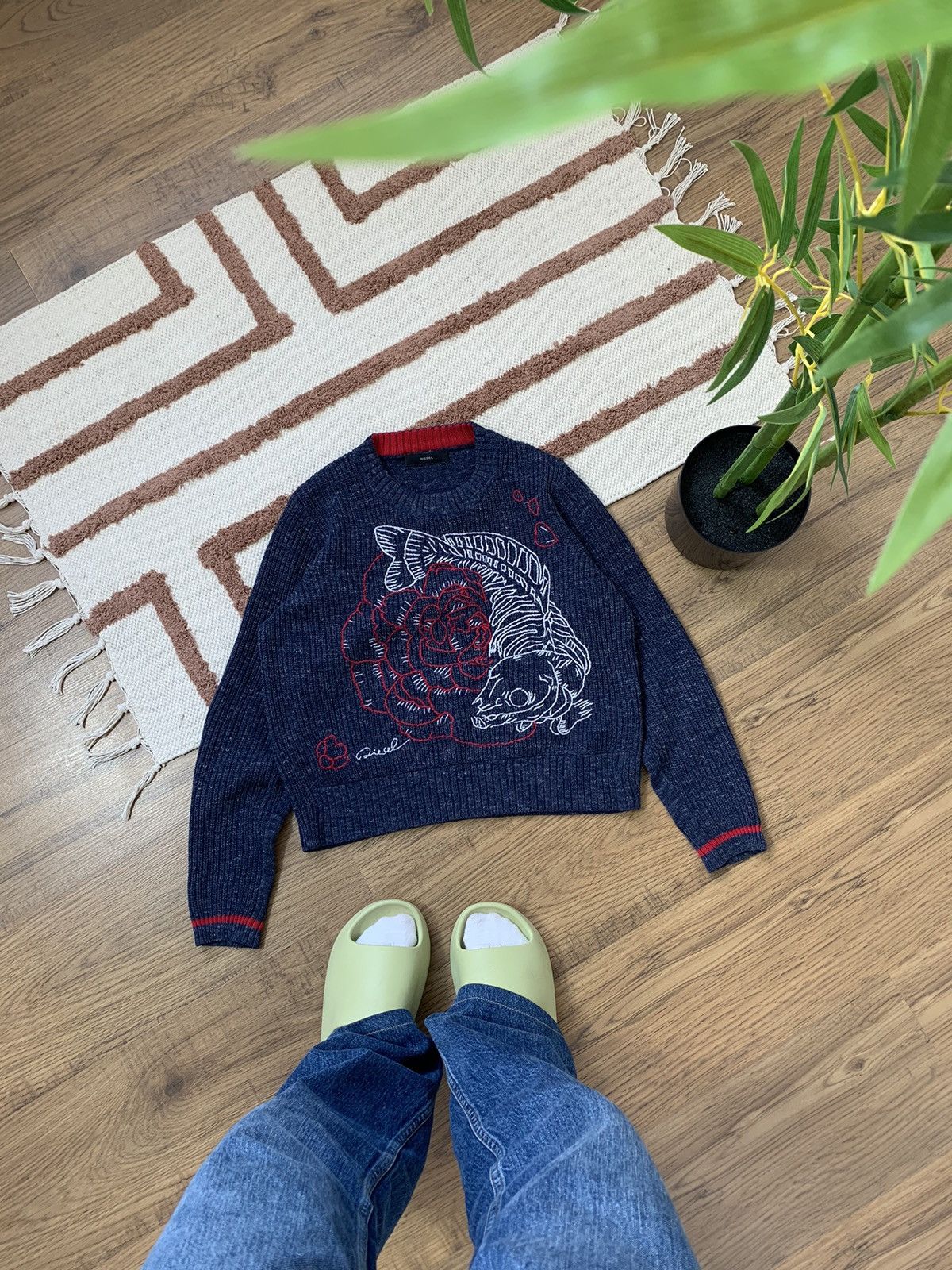 Diesel DIESEL JAPANESE STYLE LOGO KNITTED SWEATER | Grailed