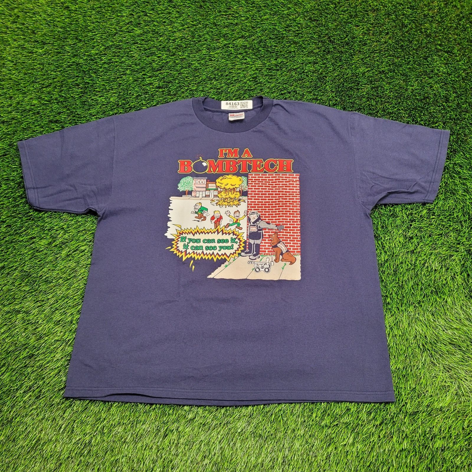 Hanes Vintage 90s Bomb-Tech Military Shirt XL 24x27 EOD Explosive | Grailed