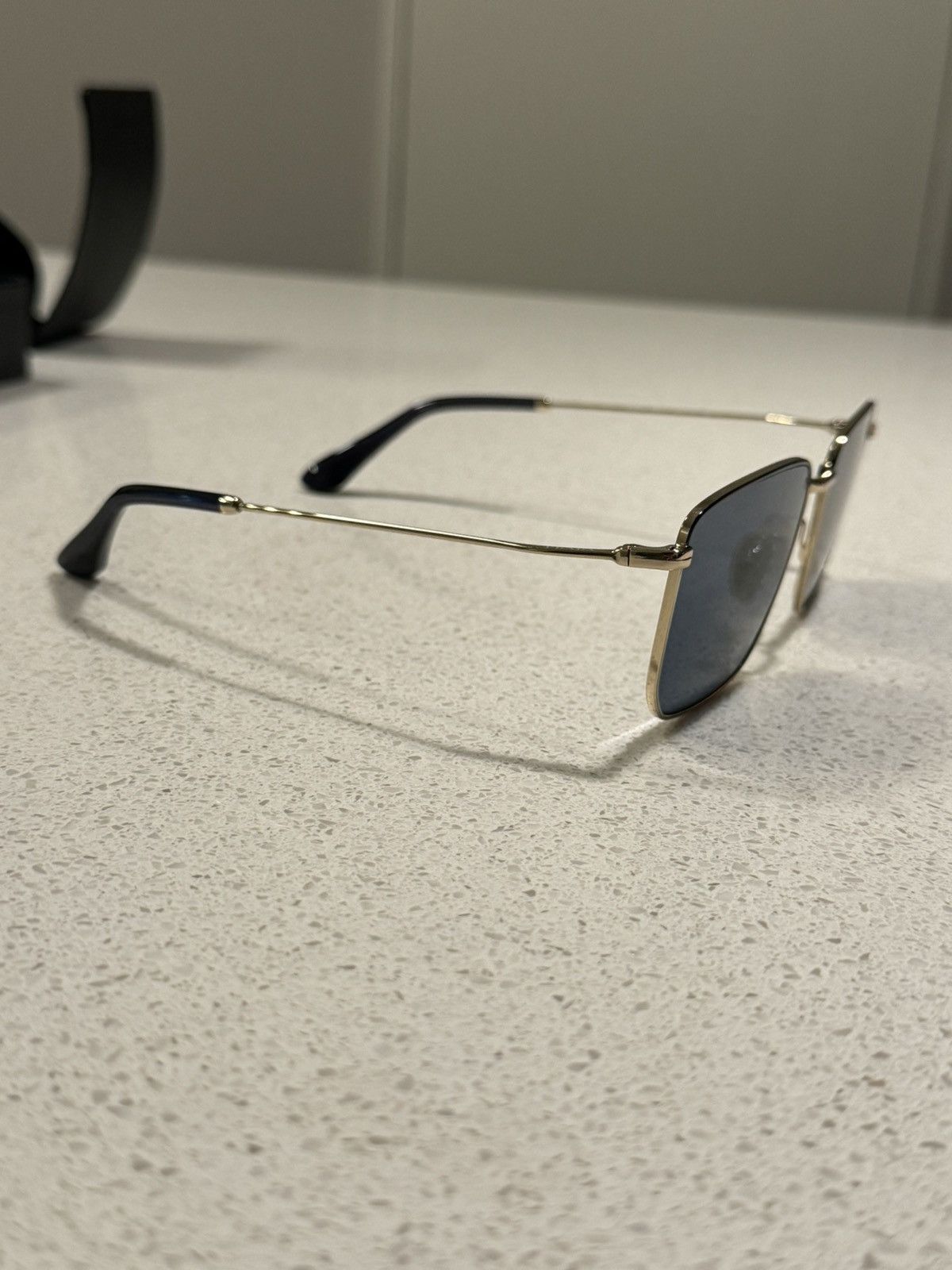 Prada Blue Tinted Gold Frame Prada Glasses Grailed