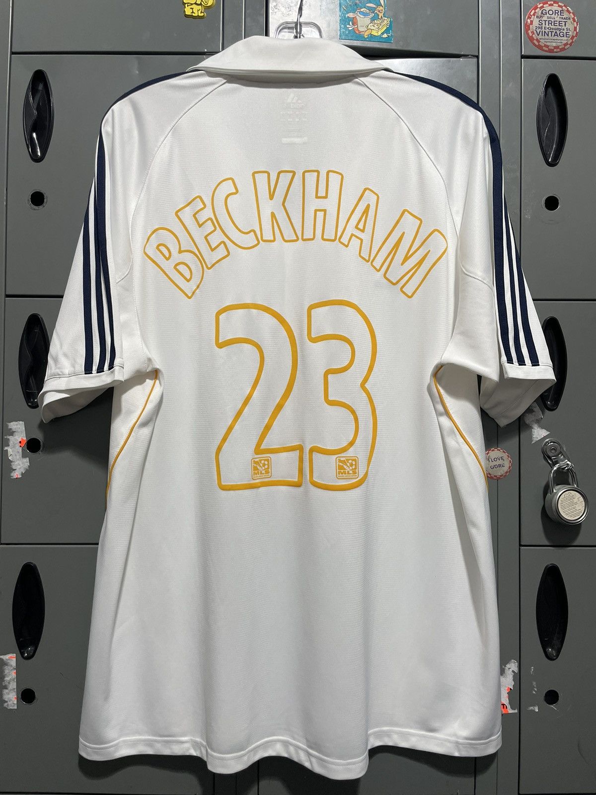 Adidas David Beckham vintage polo jersey LA Galaxy soccer football ...