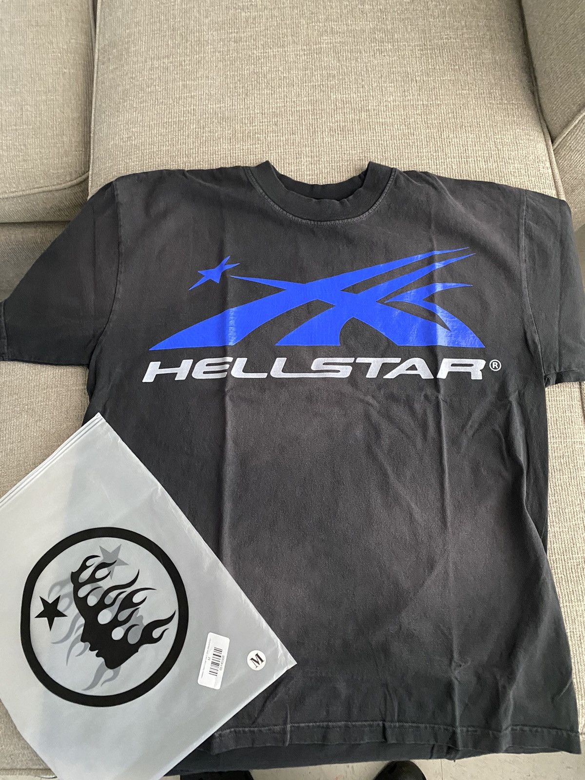 HELLSTAR Black Hellstar Sports Blue Gel Tshirt | Grailed