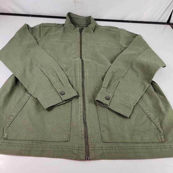 Gap Gap Field Jacket L Green Solid Full Zip Mock Neck Utility | Grailed