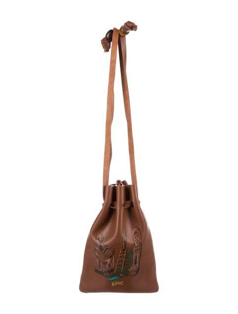 Bode Bode x The Met Hand-painted Leather Pouch | Grailed