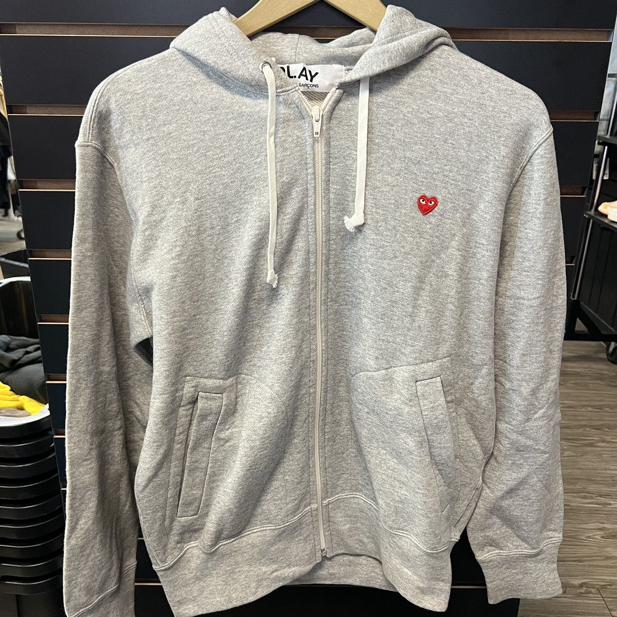 Comme des Garcons CDG single logo zip up hoodie | Grailed