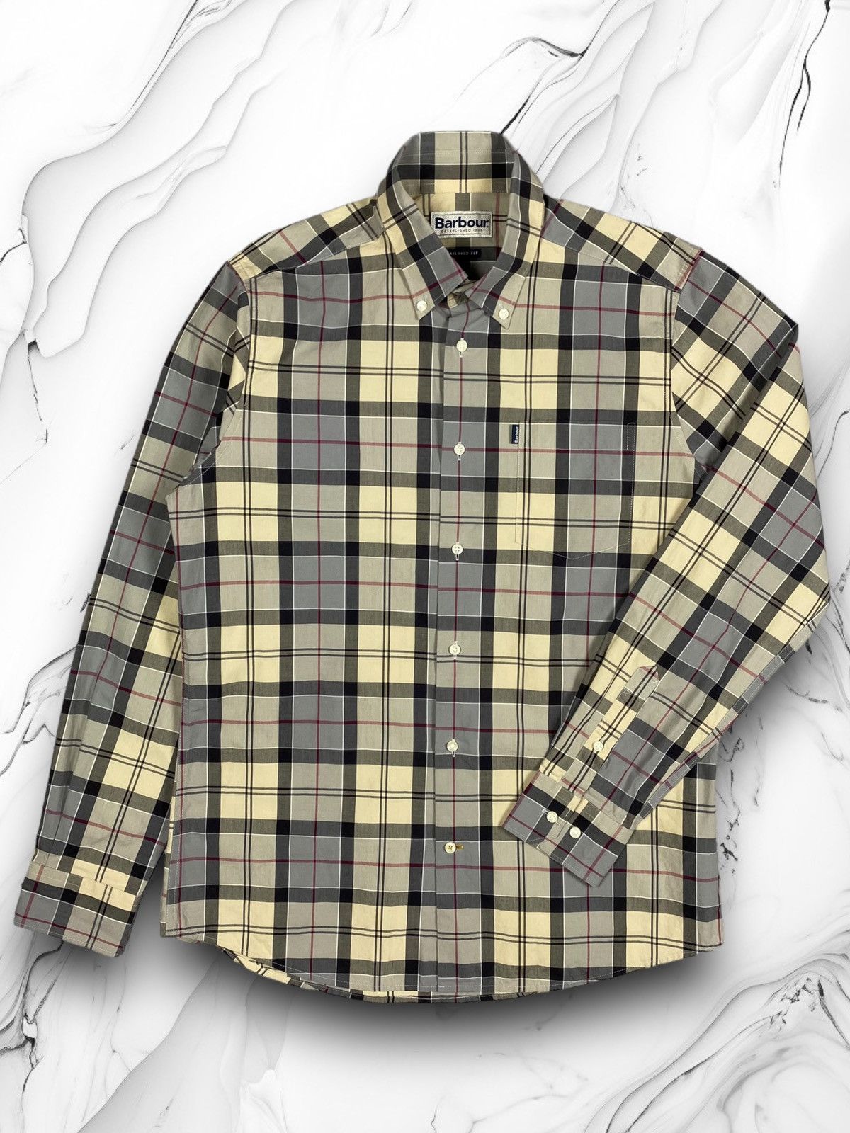 Barbour × Streetwear × Vintage Barbour Checkered Designer Button Up ...