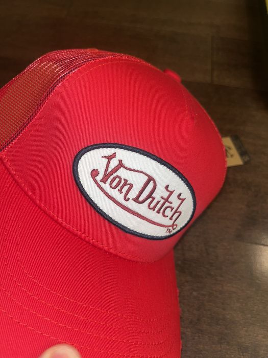 Von Dutch Red Logo Von Dutch Baseball Cap | Grailed