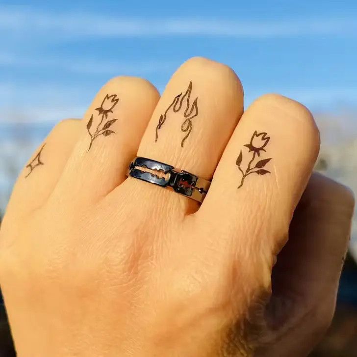 Rockers × Streetwear Chunky Punk Rock Razors Blade Ring Open back | Grailed