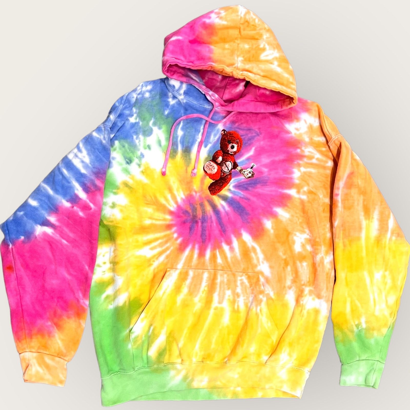 Travis Scott RARE Travis Scott Astroworld Tour Skipping Bear Tie Dye L ...