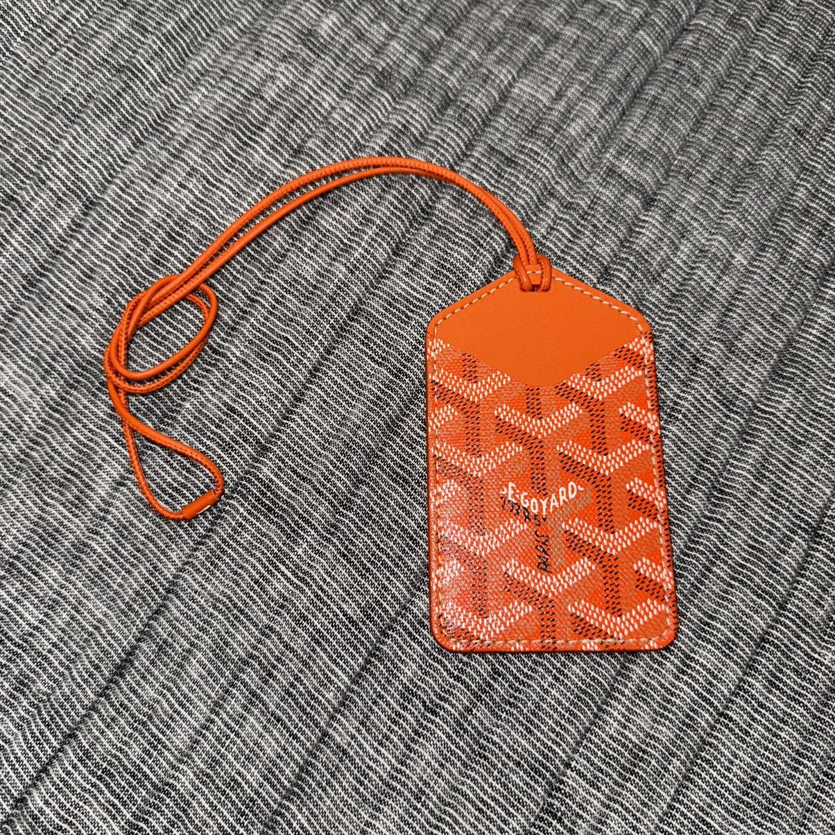 Goyard Goyardine Luggage Tag Bag Charm Orange | Grailed