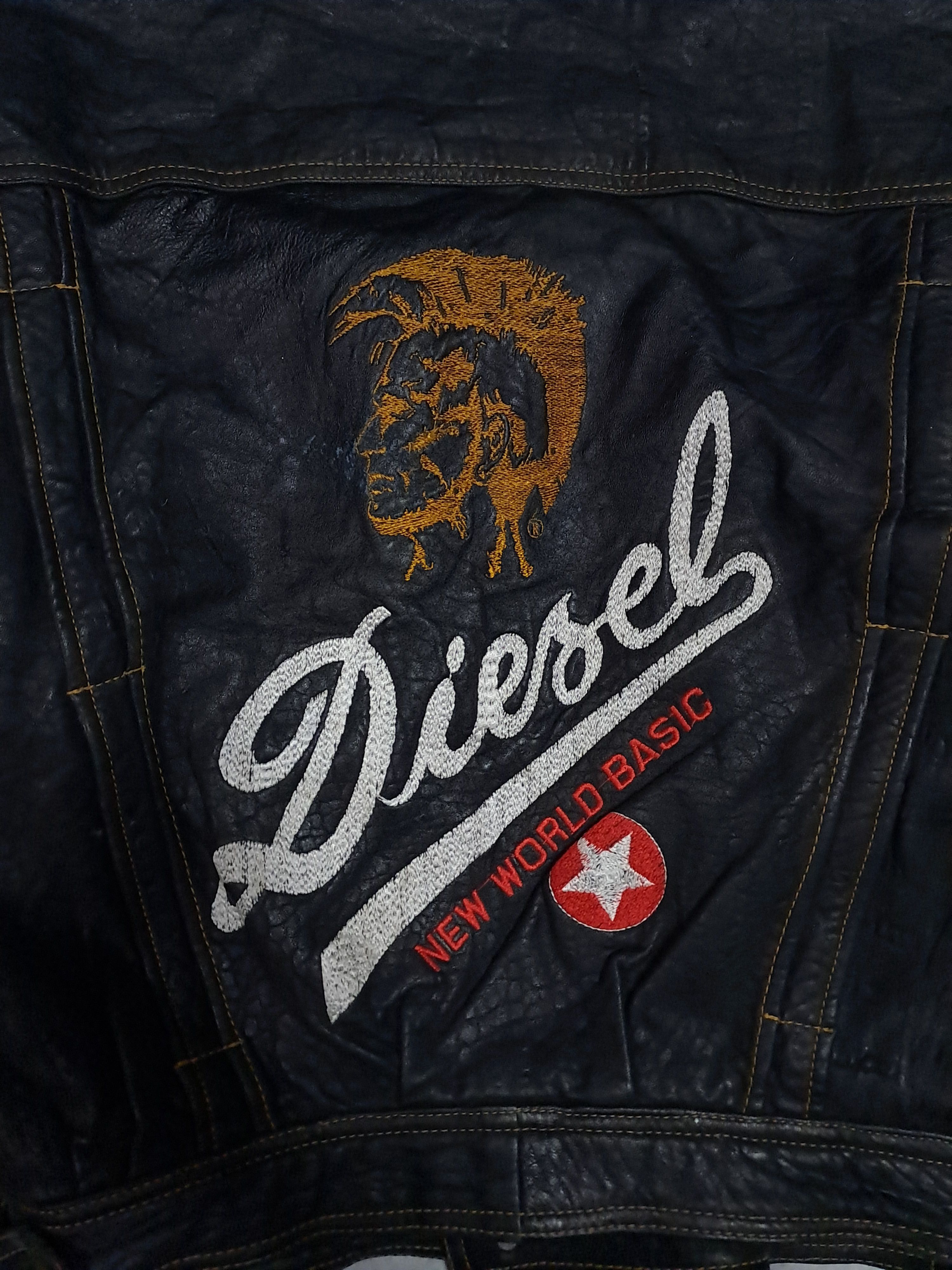 Diesel Vintage Diesel Boxy Leather Jacket 90s | Grailed