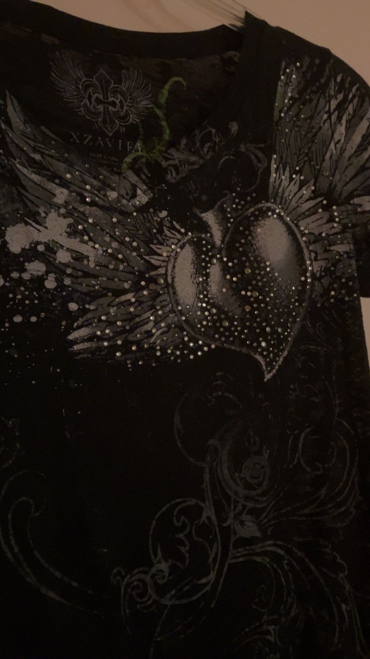 Affliction Angel Wings Pretty Women's Xzavier Shirt Size Large | Grailed