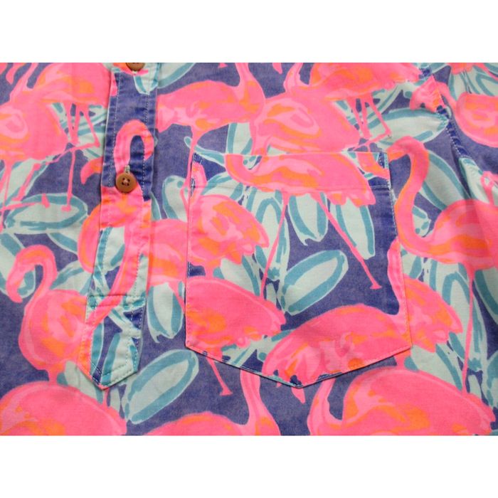 Chubbies Chubbies Shirt Mens Medium Blue Pink Weekender Flamingos ...