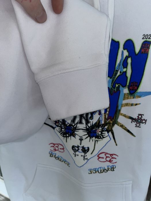 Drain Gang Bladee Nyc Face Shield Hoodie | Grailed