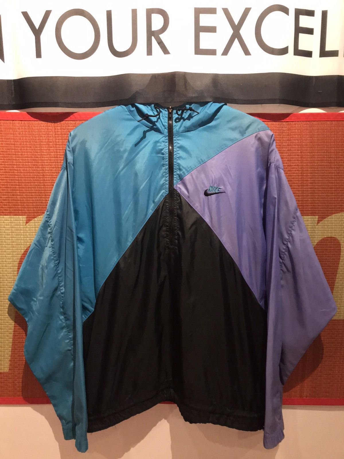 Nike 90s vintage retro Nike tri color block windbreaker jacket | Grailed
