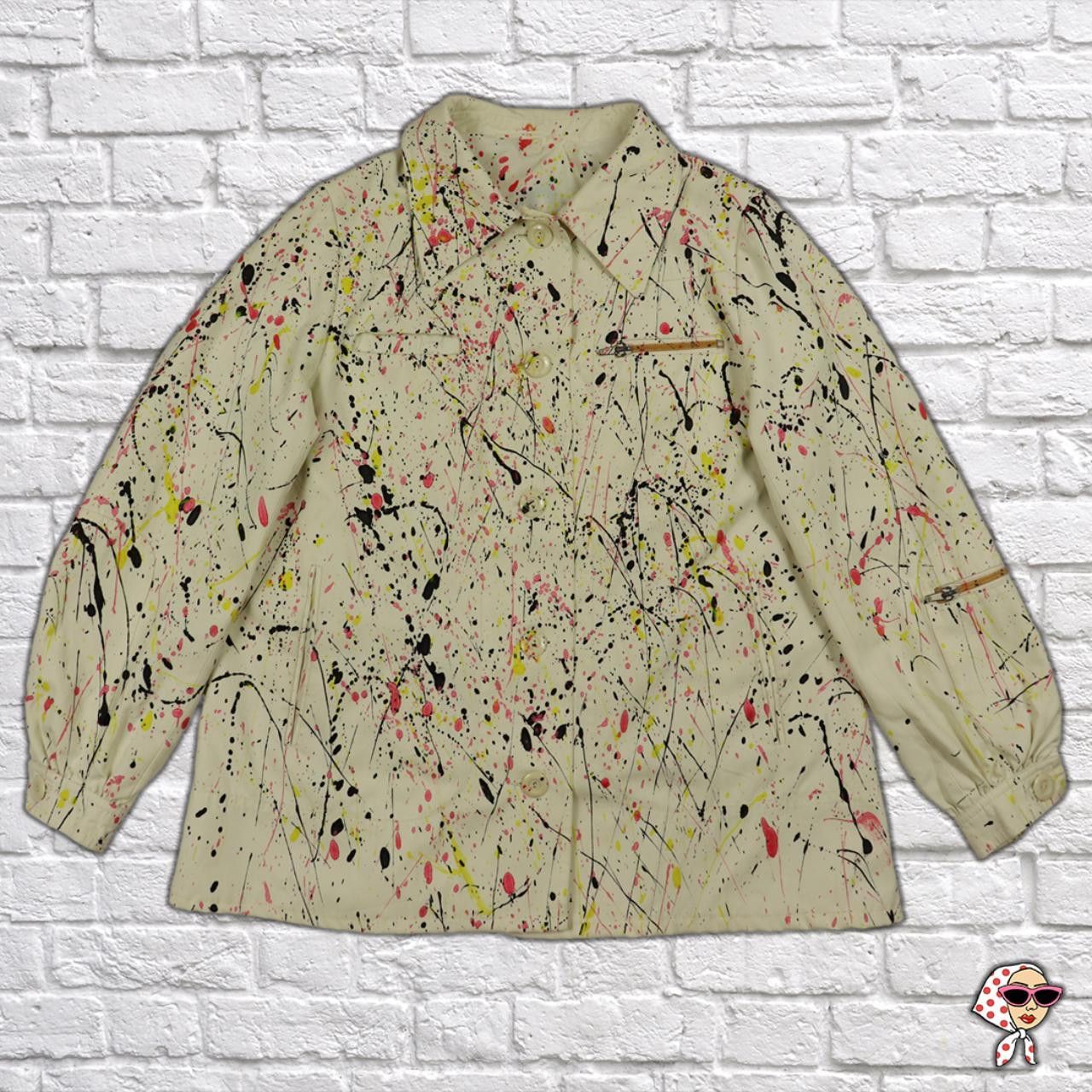 Designer × Hype × Vintage VINTAGE 70s PAINT SPLATTER WORK JACKET CHORE ...