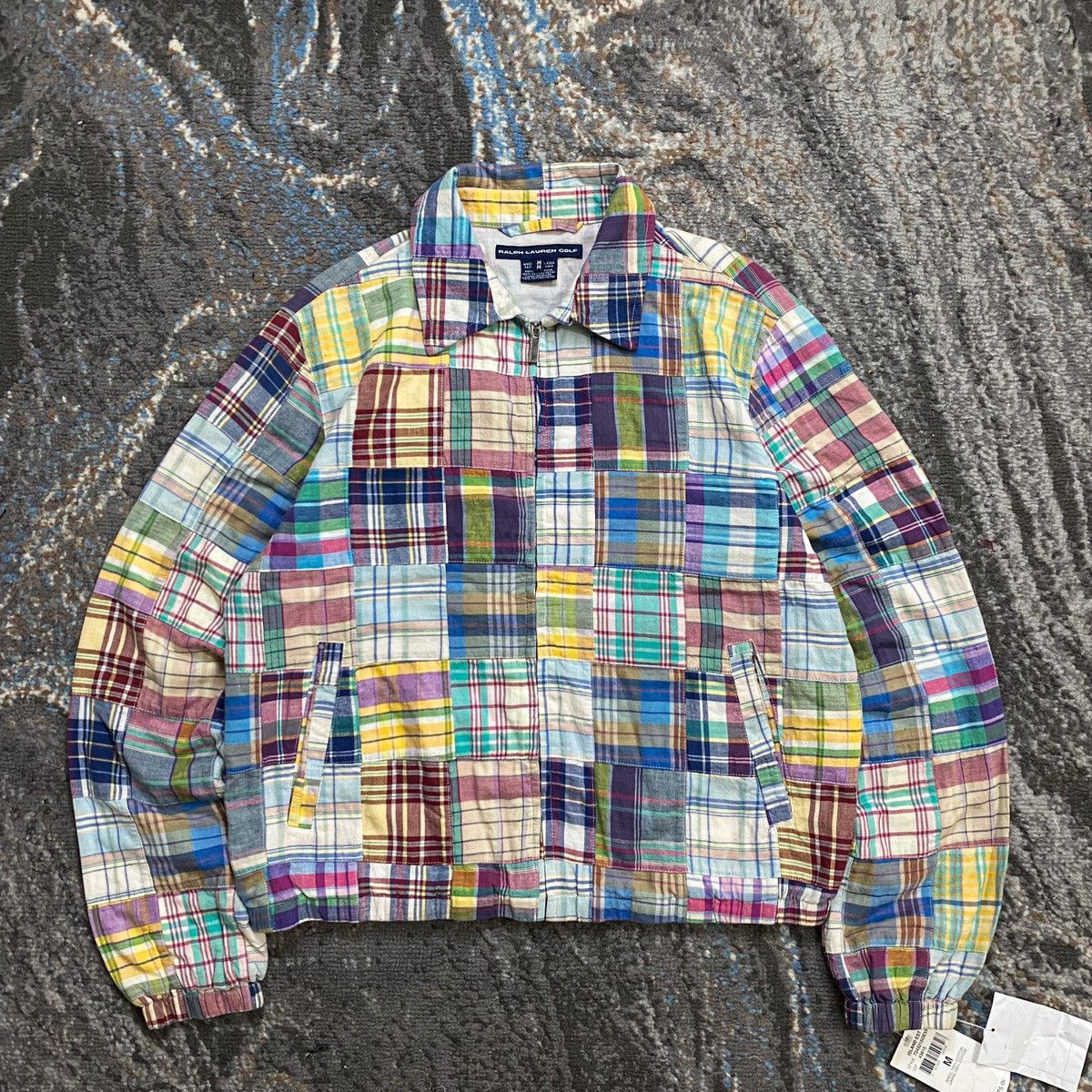 Ralph Lauren Golf × Vintage Vintage Polo Ralph Lauren Golf Plaid Madras Patchwork Jacket | Grailed