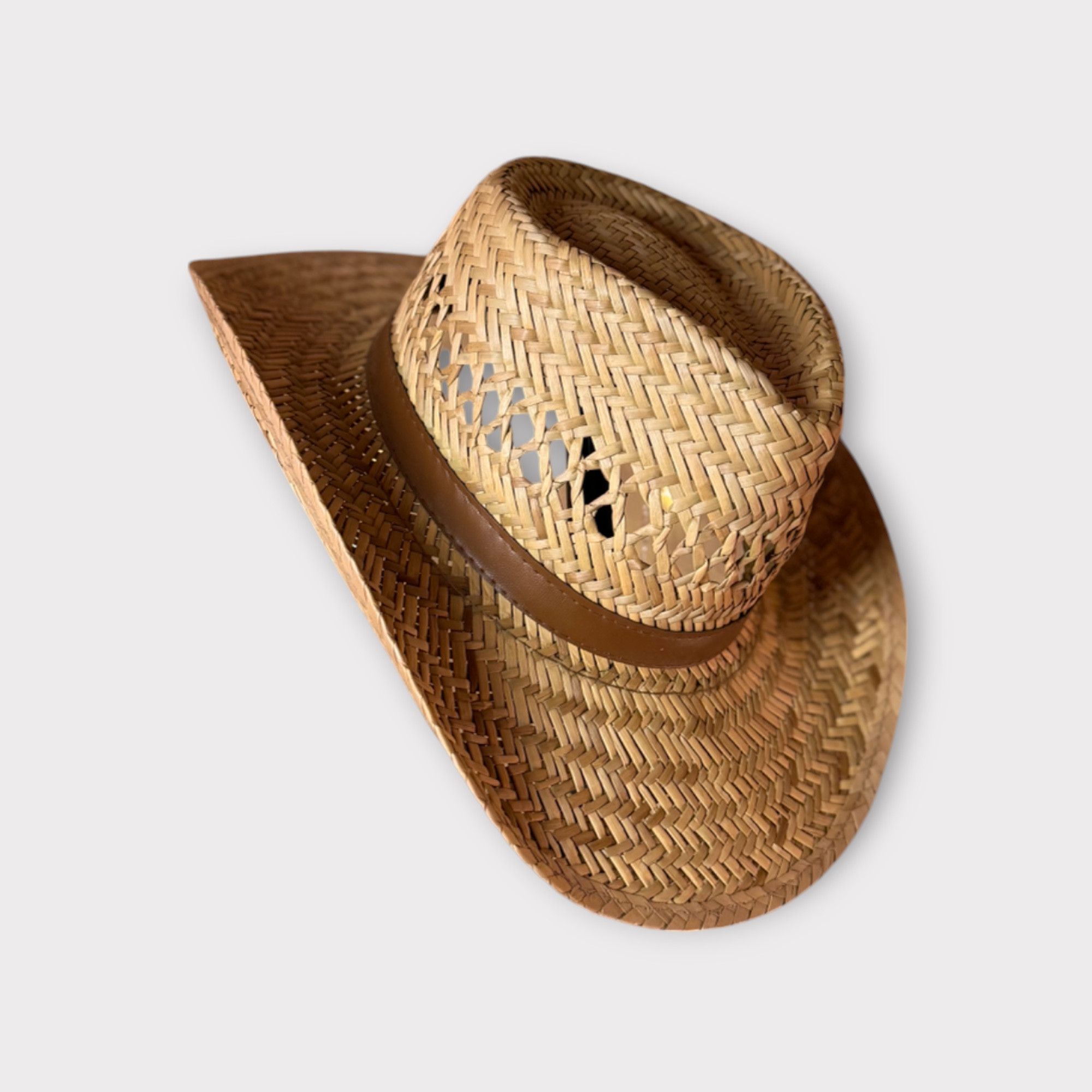 Pacific & Co DPC Straw Cowboy Hat/Western Style/Hatband/Dorfman Pacific ...