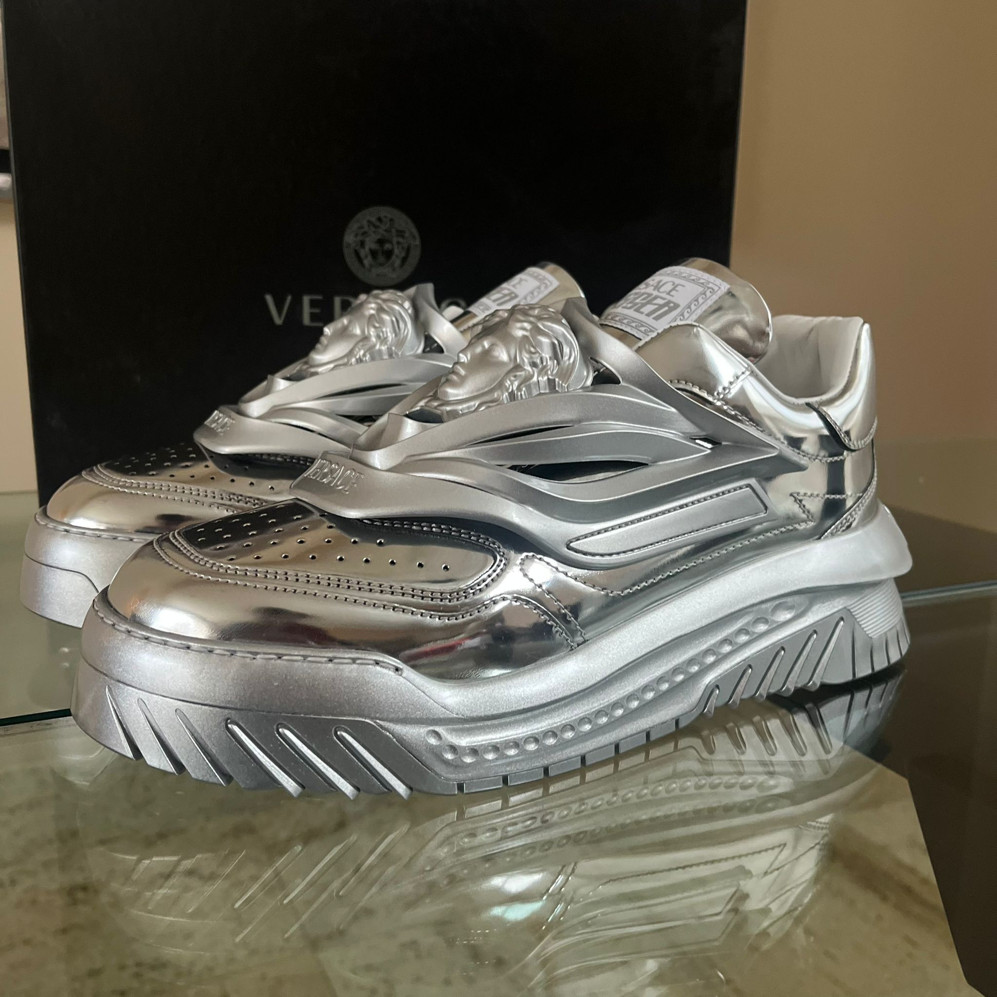 Versace Odissea Sneakers in Silver | Grailed
