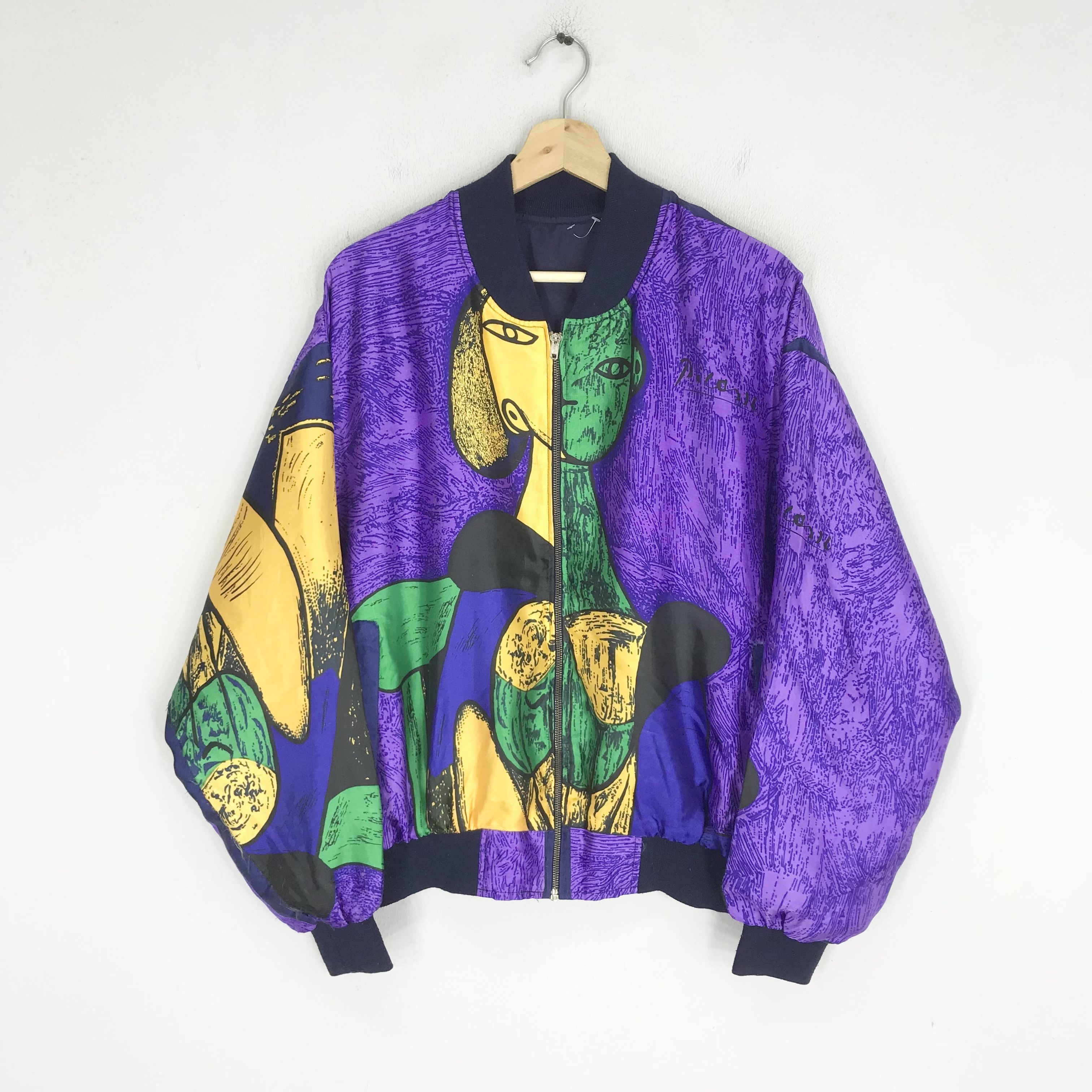 Vintage Vintage 90's Picasso Pop Art Style Baroque Silk Jacket | Grailed