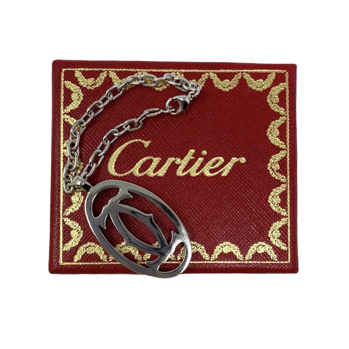 Cartier Cartier 2C Silver Tone Key Ring Bag Charm | Grailed