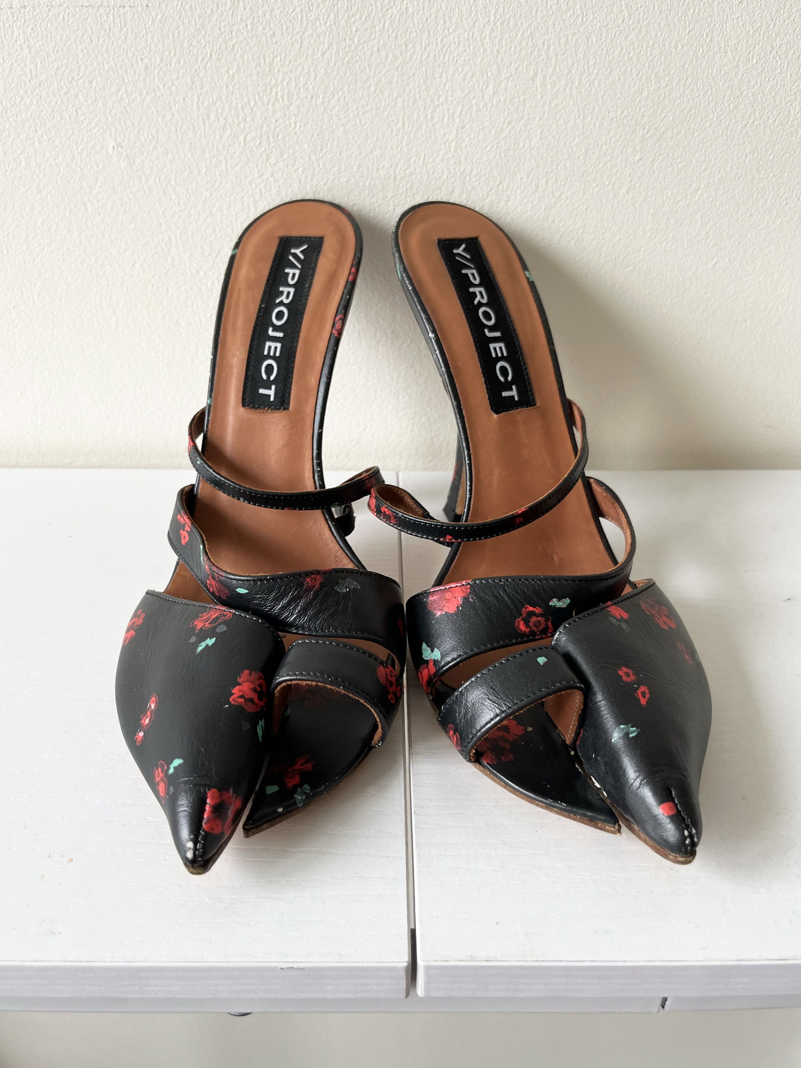 Y/Project Y/ Project lobster tabi floral heels | Grailed