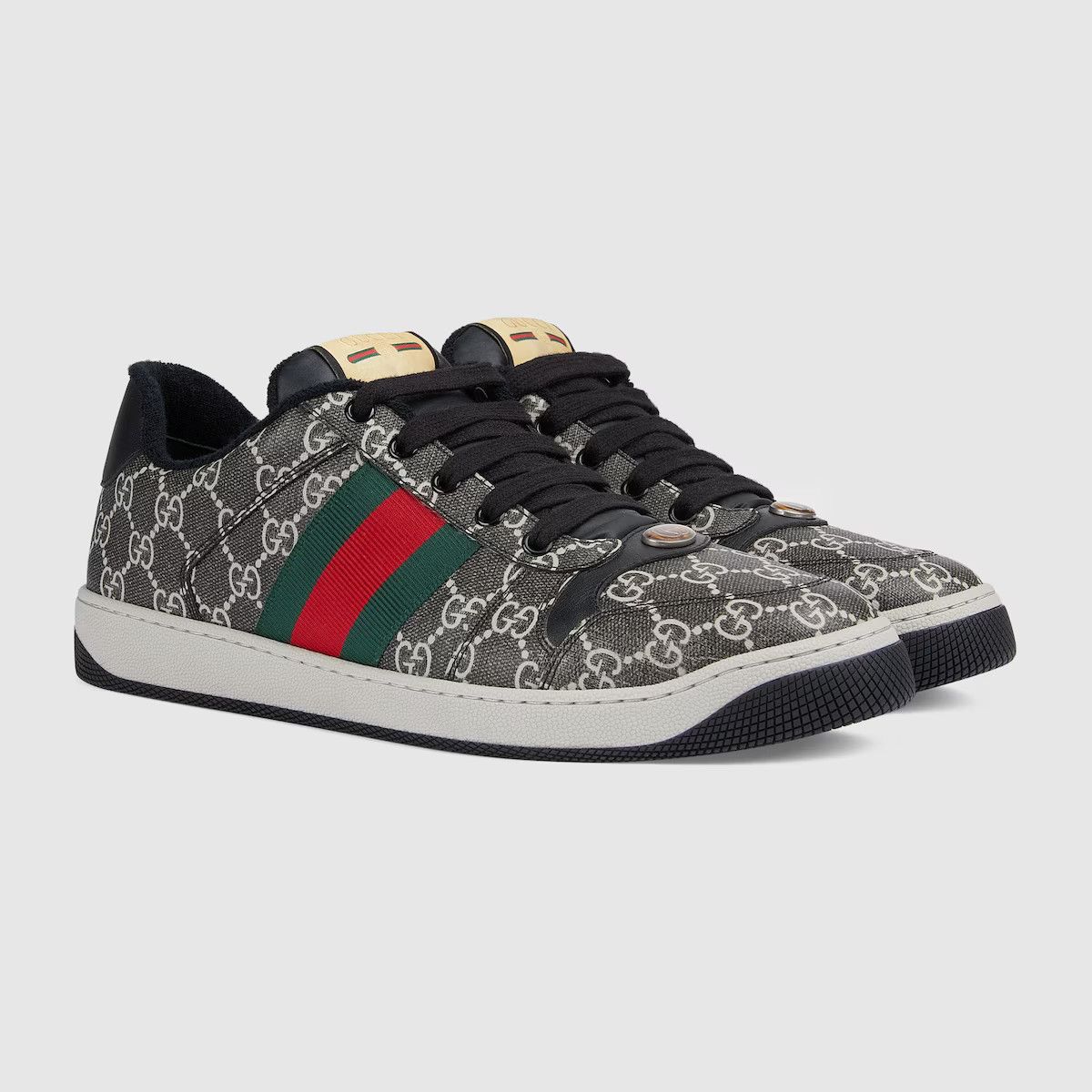 Gucci GUCCI SNEAKERS GG LEATHER MONOGRAM LOGO 763525 FACMI 8444 | Grailed