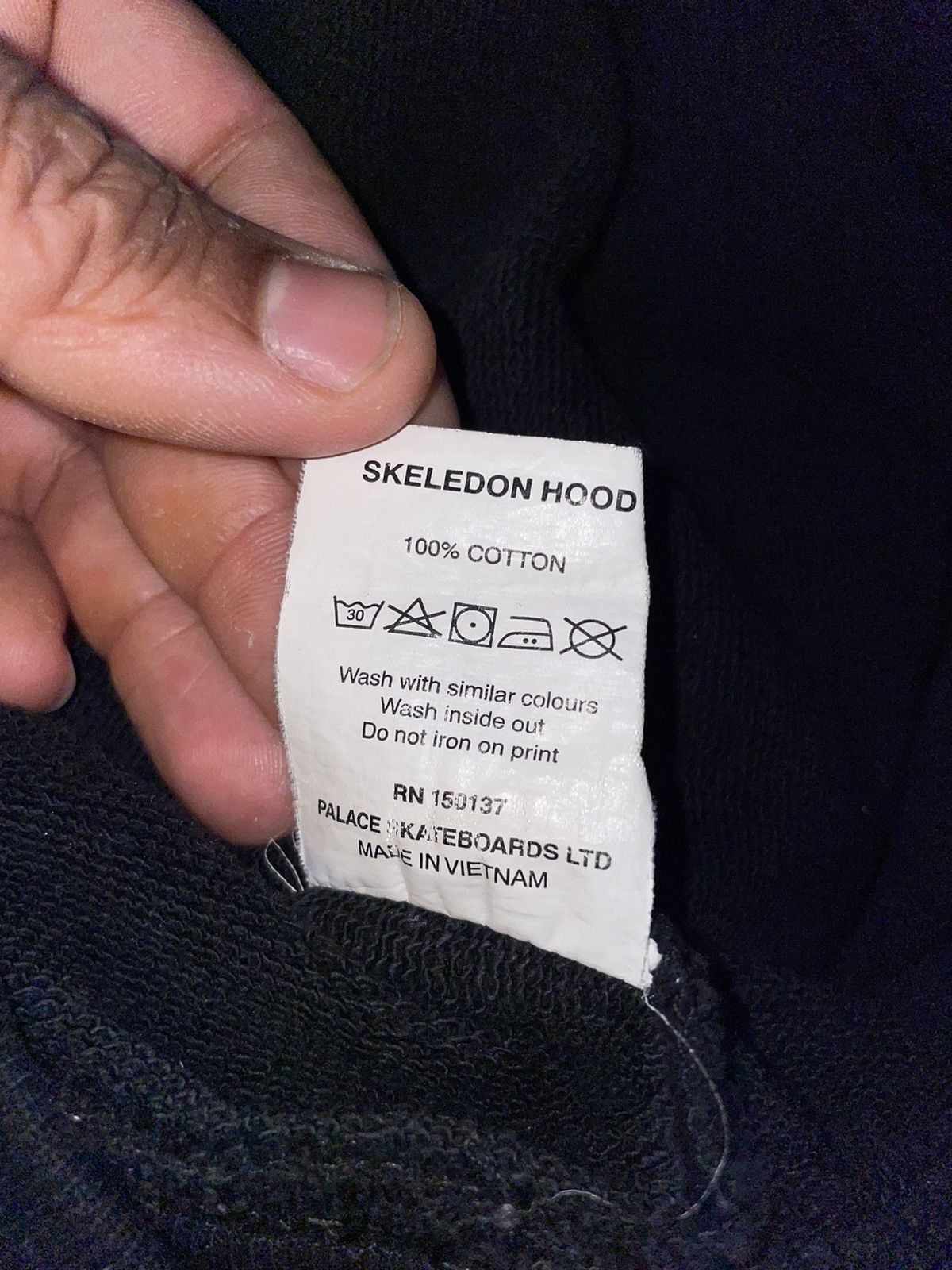 Palace PALACE SKELEDON HOODIE BLACK | Grailed