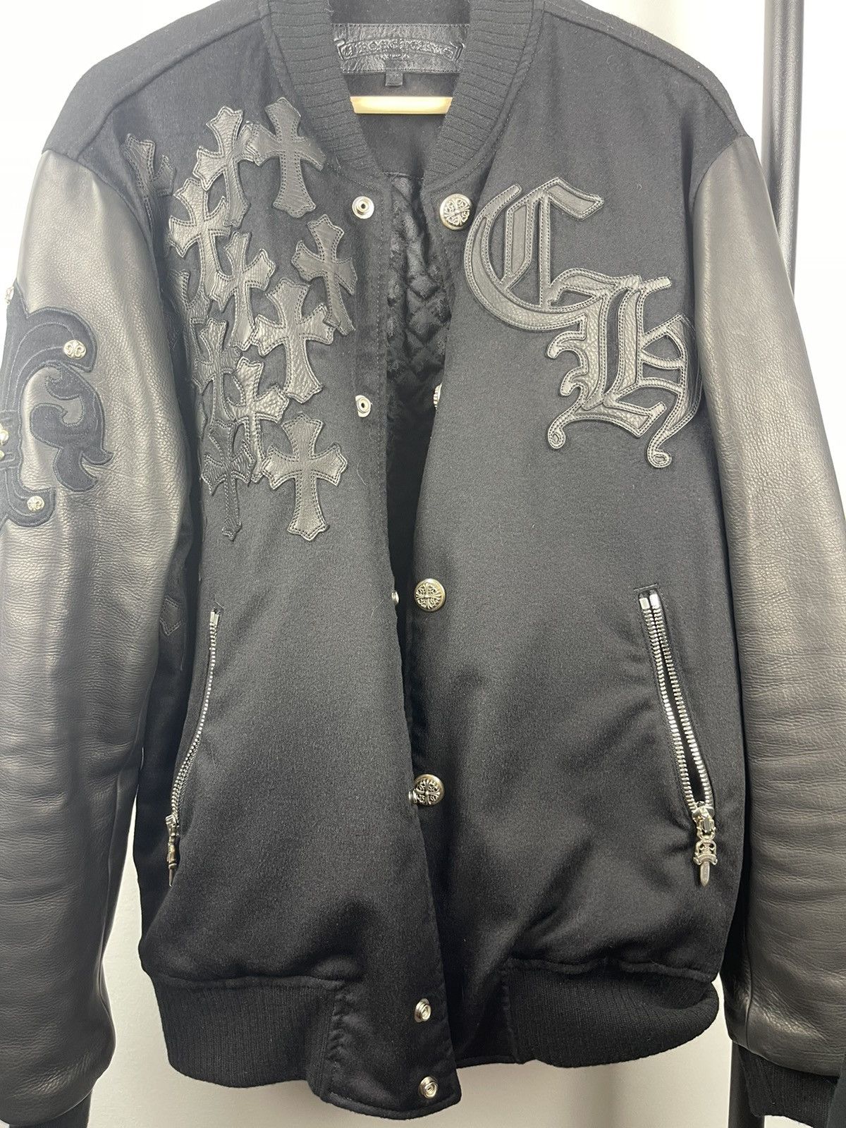 Chrome Hearts CHROME HEARTS LETTERMAN JACKET | Grailed