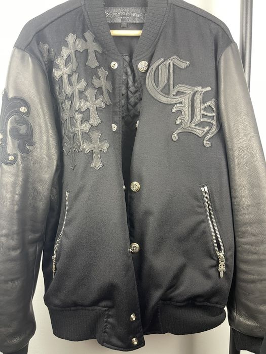 Chrome Hearts CHROME HEARTS LETTERMAN JACKET | Grailed