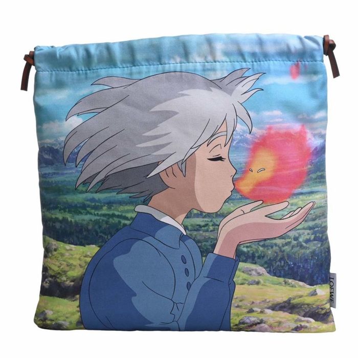 Loewe LOEWE Canvas Drawstring Pouch Sophie Calcifer Howl's Moving ...