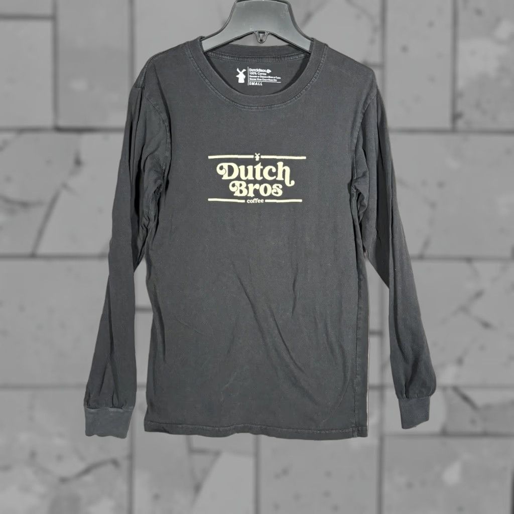 Vintage Dutch Bros Uniform Coffee Adult Mens Small Black Long Sleeve ...