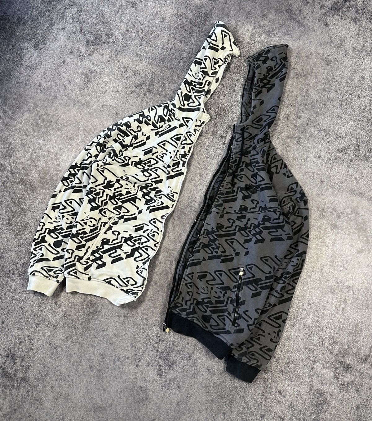 Nike Y2K Nike Full Zip Up Hoodie Streetwear Rare CoLab USA M | Grailed