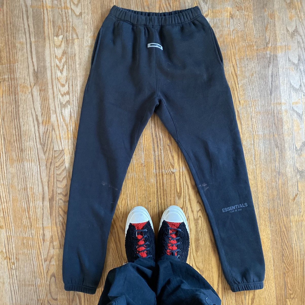 Essentials × Fear of God Fear of god essentials black sweatpants | Grailed