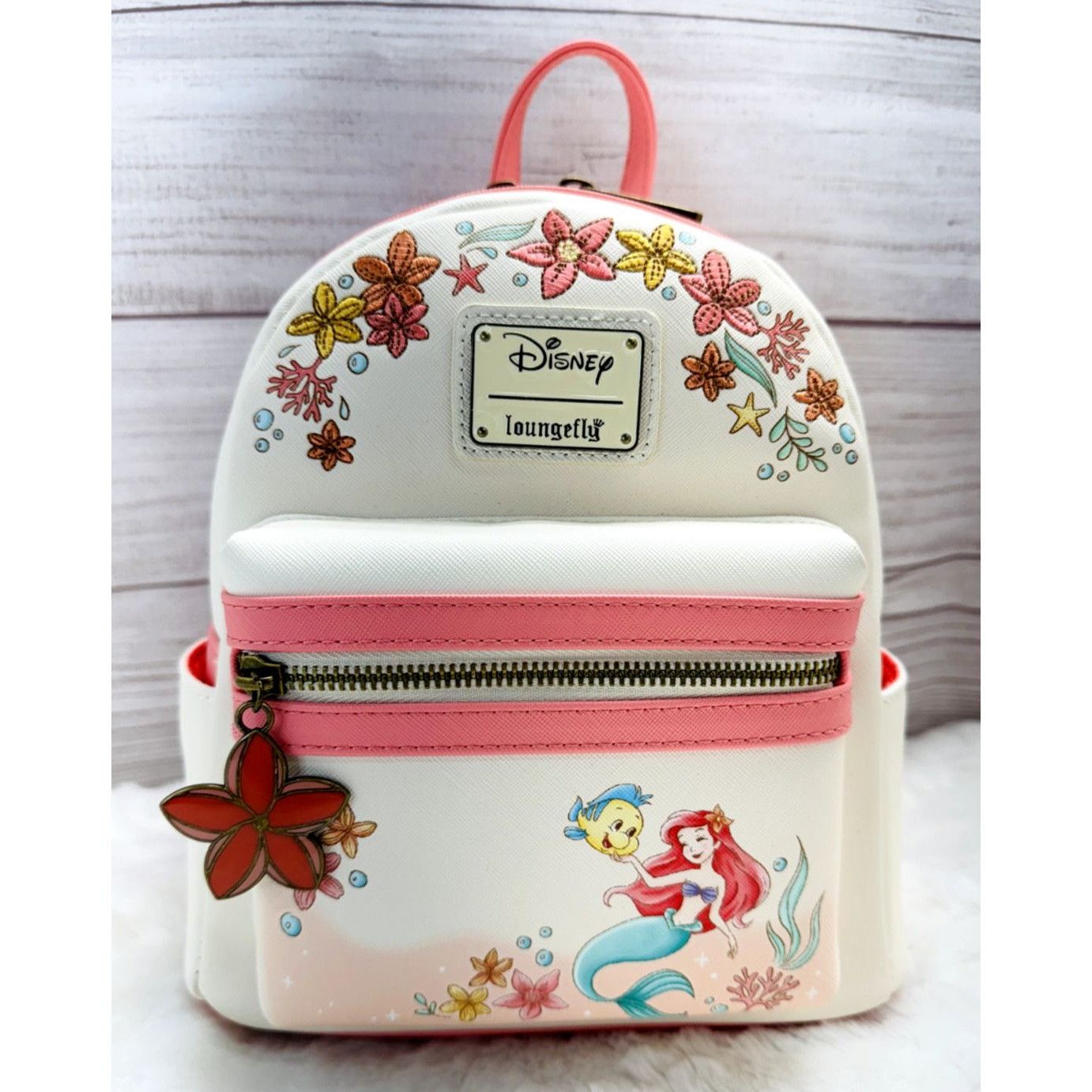 Disney Loungefly Disney Little Mermaid Floral Princess Ariel Mini B ...