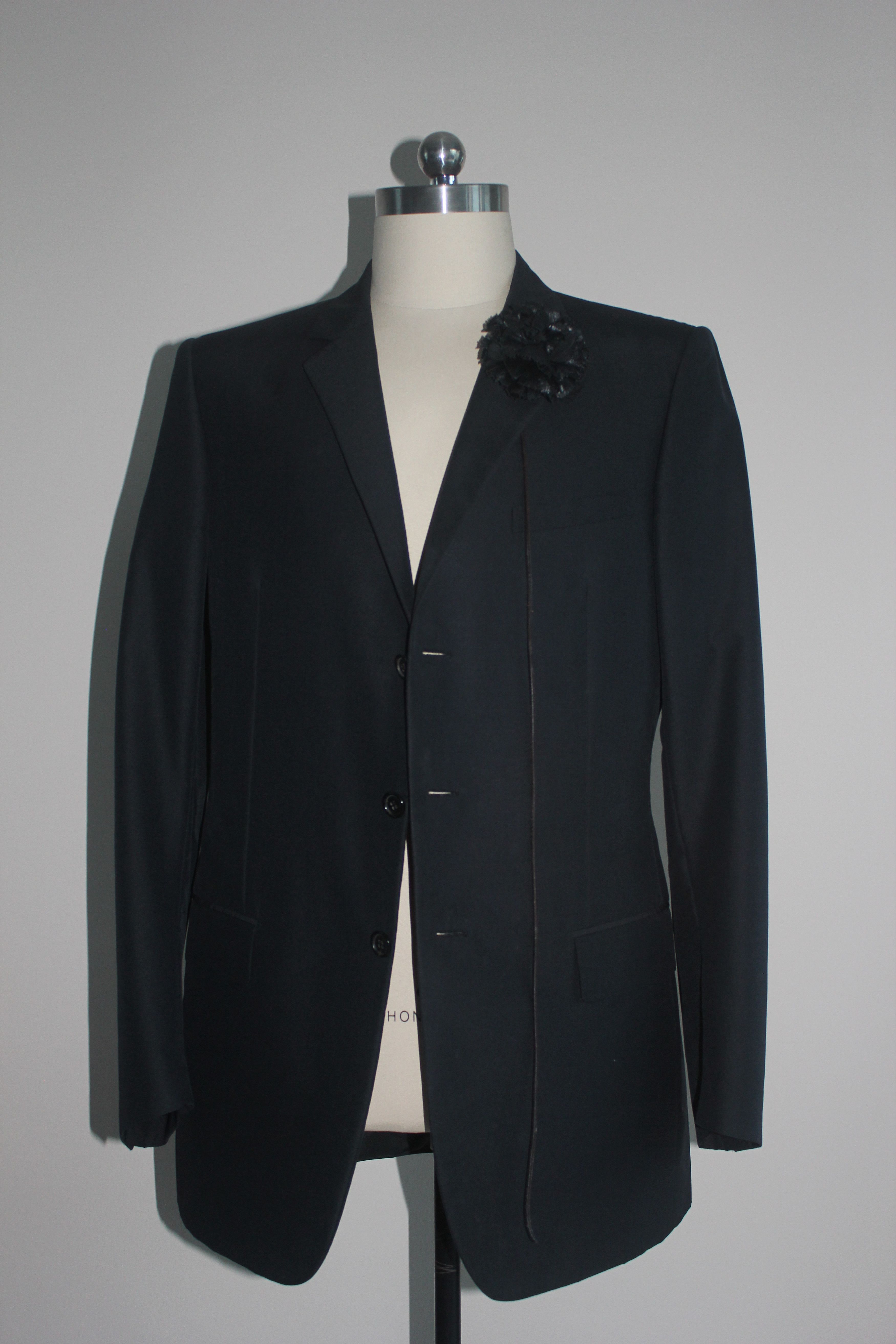 Dior × Hedi Slimane Dior Homme 01aw Leather Flower Blazer Jacket ...