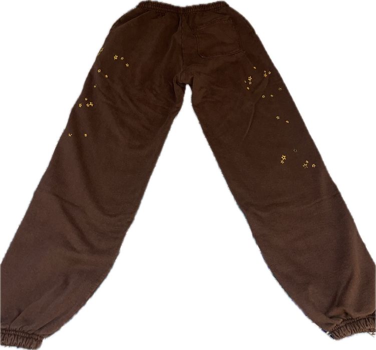 Young Thug Sp5der angel number brown 555 sweatpants size small | Grailed