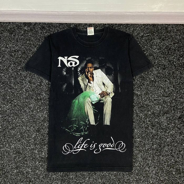 Nas Nas Vintage 90s Face Logo Rap Tour T-Shirt | Grailed