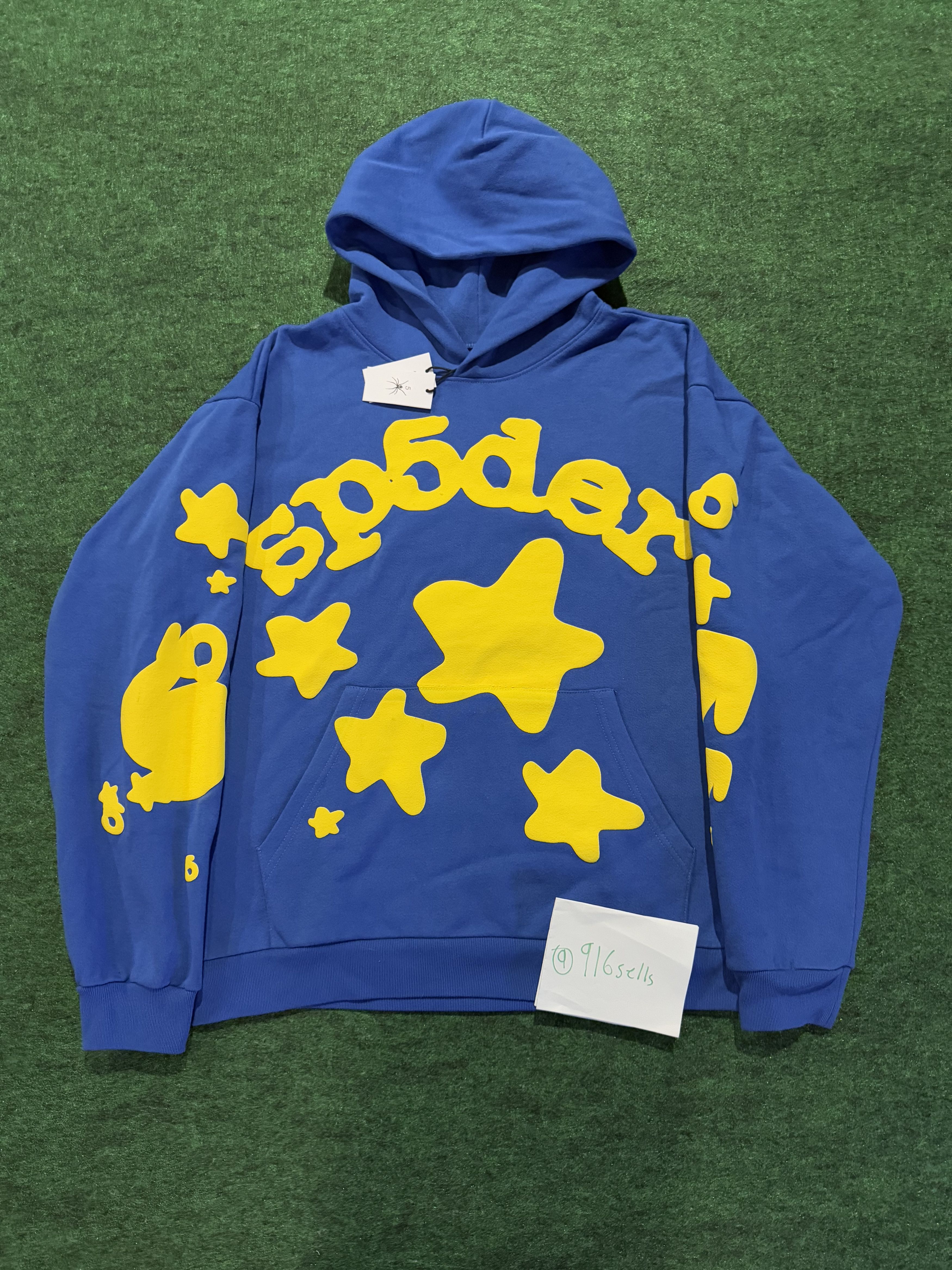 Spider Blue Beluga Sp5der Hoodie | Grailed