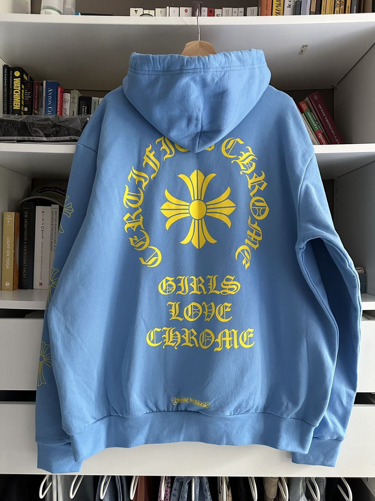 Chrome Hearts Chrome Hearts x Drake Girls Love Chrome Hoodie – Blue ...