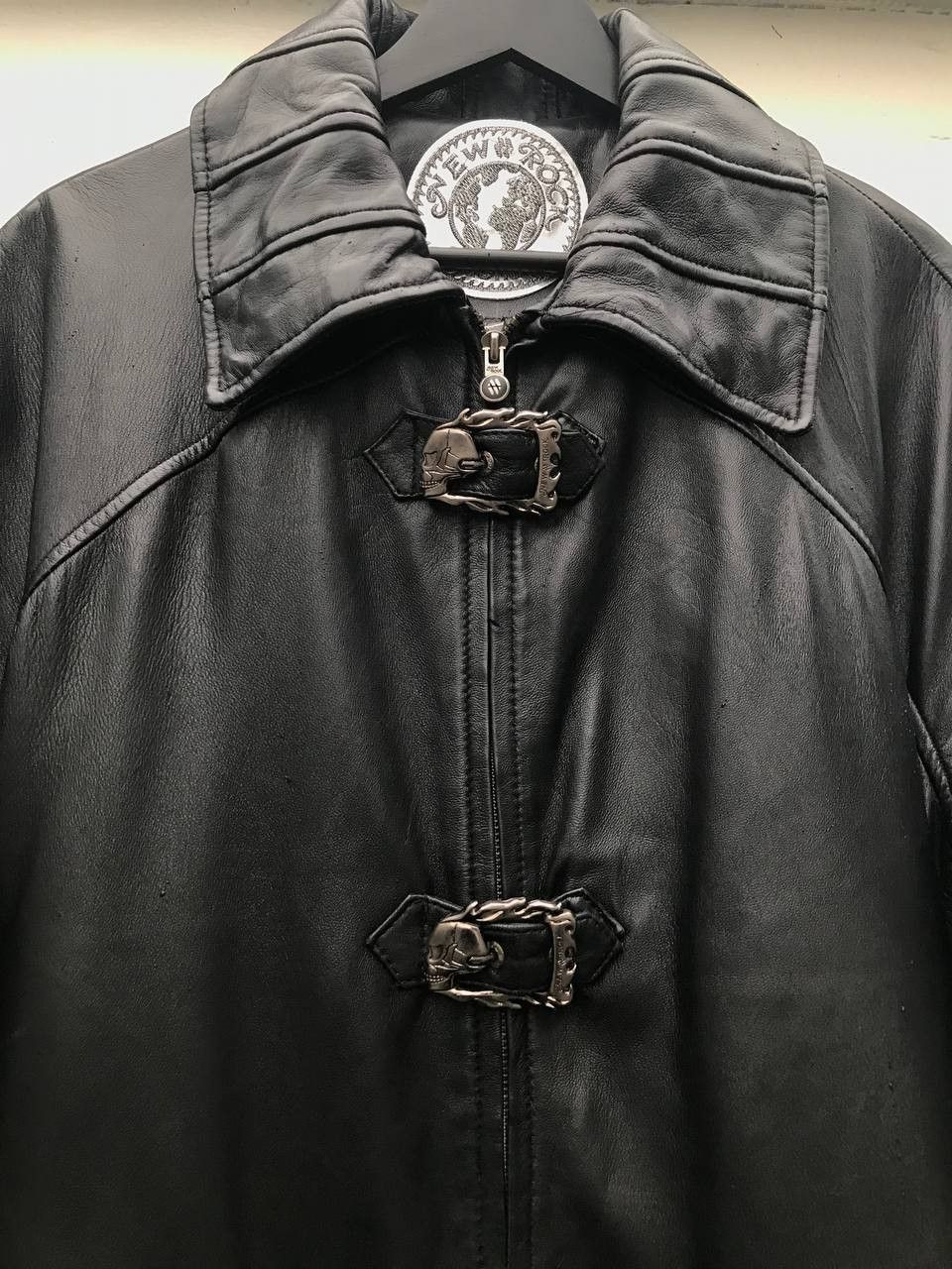 New Rock RARE🔥VINTAGE NEW ROCK LONG LEATHER COAT, CLOAT | Grailed
