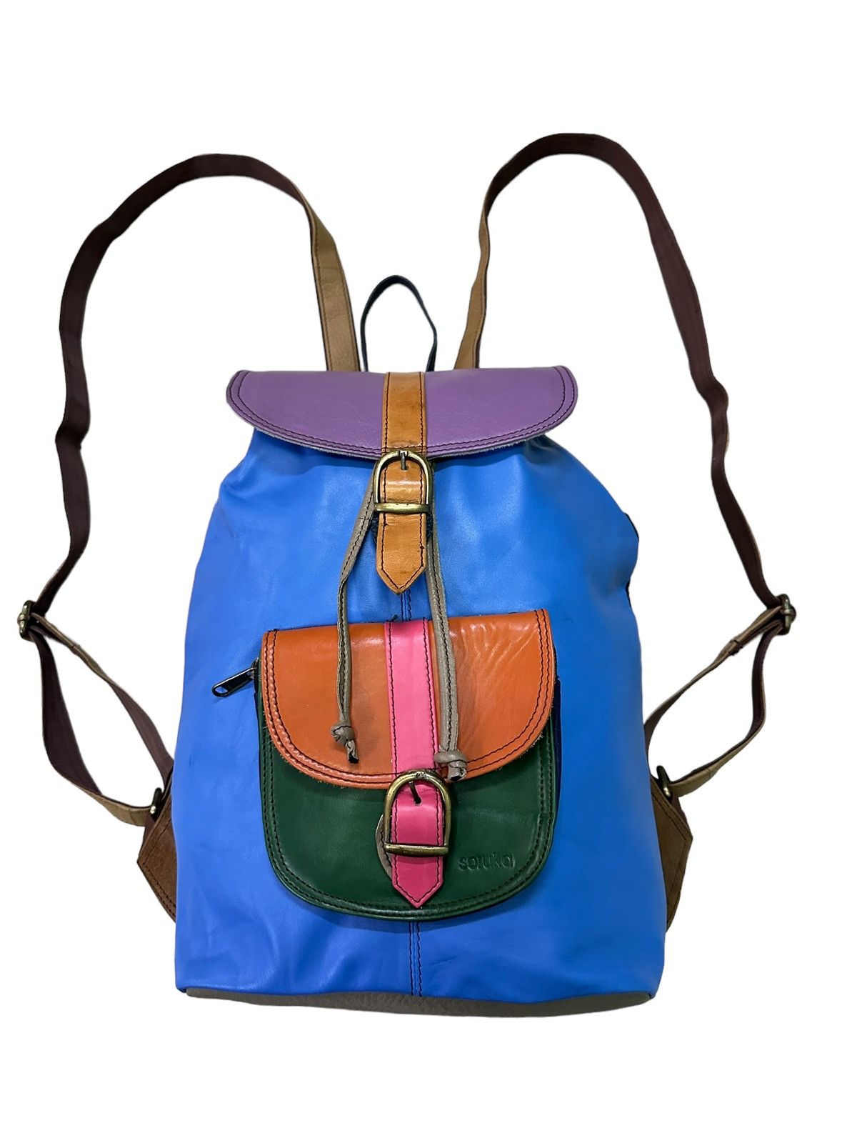 Handmade SORUKA MULITICOLOUR LEATHER BACKPACK | Grailed
