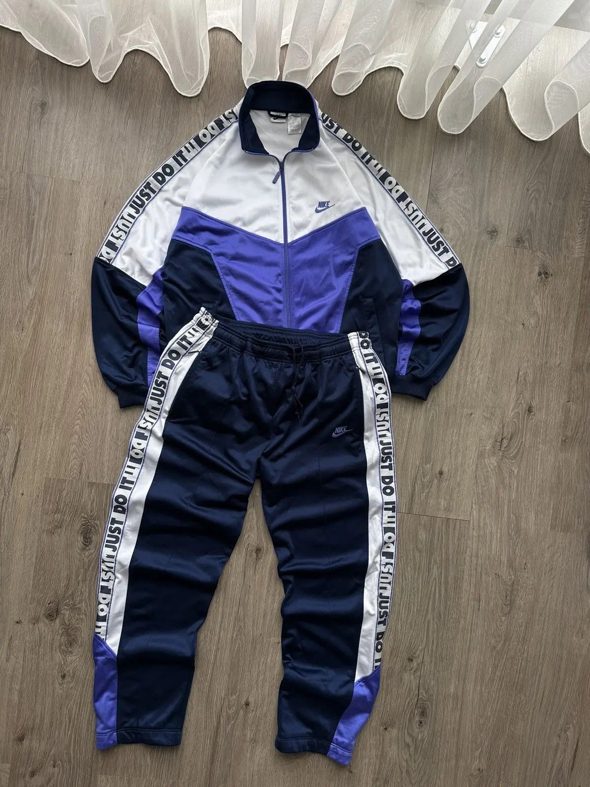 Nike × Nike ACG × Vintage Nike Drill Navy Just Do It Vintage Tracksuit ...